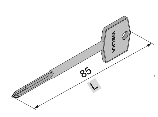505.07.00.0 - Chiave a spillo in acciaio nichelato